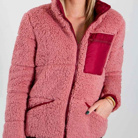 Simply Southern | Jackets & Coats | Simply Southern Pink Sherpa Puffer ...